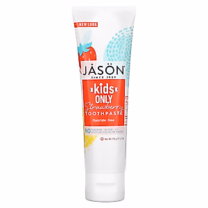 Jason Kids Only Fluoride-Free Toothpaste, Strawberry, 4.2 Oz