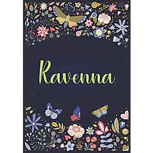 Ravenna: Taccuino A5 | Nome personalizzato Ravenna | Regalo di compleanno per moglie, mamma, sorella, figlia ... | Design: giardino | 120 pagine a ... formato A5 (14.8 x 21 cm) (Italian Edition)