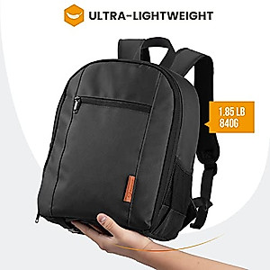 TARION Camera Bag Professional Camera Backpack with Rain Cover Laptop Compartment Waterproof Photography Backpack Case for Women Men Photographers DSLR SLR Mirrorless Camera Lens Tripod Black TB-S