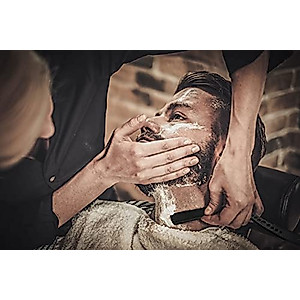 100 BLADES + Facón Professional Adjustable Straight Edge Barber Razor - Salon Quality Cut Throat Shavette