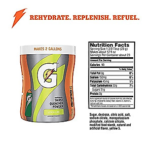 Gatorade Thirst Quencher Lemon Lime Powder, 18.3 Ounce (Pack of 12)