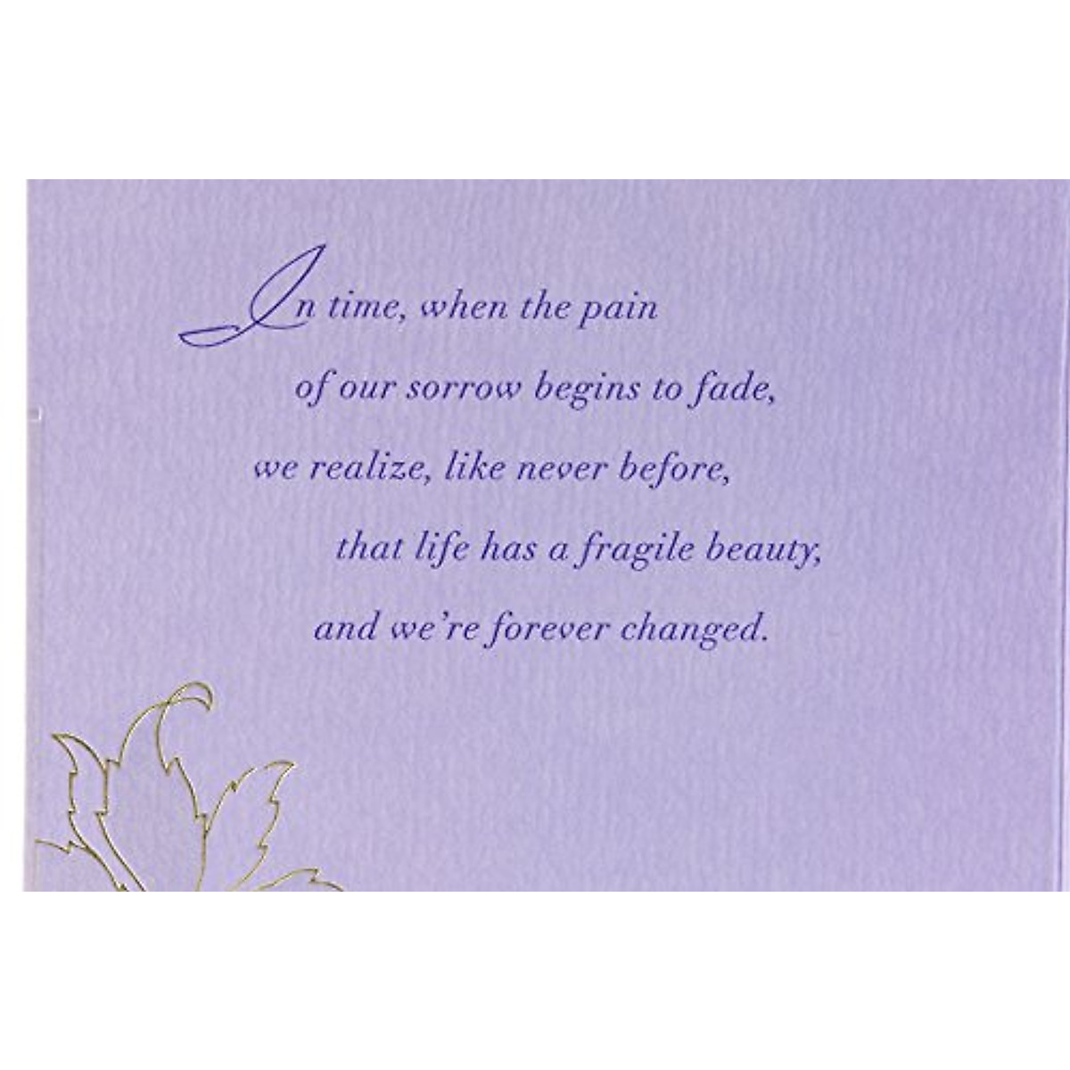 DaySpring Religious Sympathy Card (Purple Floral)
