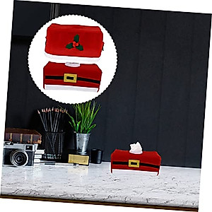 Ciieeo 2pcs Box Paper Cover Holder Holiday Toilet Paper Cover Christmas Paper Cover Drink Dispensers Red Paper Towel Holder Paper Towel Dispenser Paper Box for Christmas Storage Box Tray