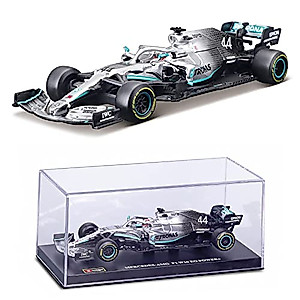 HTLNUZD Bburago 1:43 2019 F1W10#44 Lewis Hamilton F1 Formula 1/43 Petronas W10 EQ Power No.44 One Alloy Luxury Vehicle Diecast Cars Model Toy Collection Gift (Hardcover F1 W10#44)