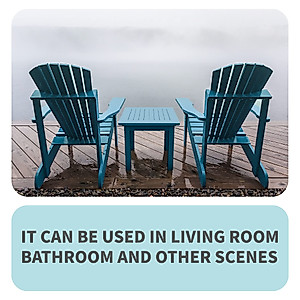 YEFU Oversize Outdoor Side Table, 18 Inch Outside Plastic Adirondack Side Table Weather Resistant, HIPS High Strength Poly Wood Rustproof Waterproof Material for Patio, Pool, Front Porch Table(Blue)