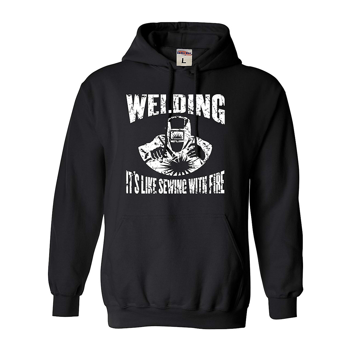 Go All Out 3X-Large Black Mens Welding It's Like Sewing With Fire Sweatshirt Hoodie