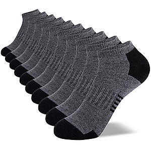 Comfoex 10 Pairs Boys Socks Low Cut Ankle Socks For Kids 8-10 4-6 6-8 Years Old Short Athletic Socks With Cushioned Sole