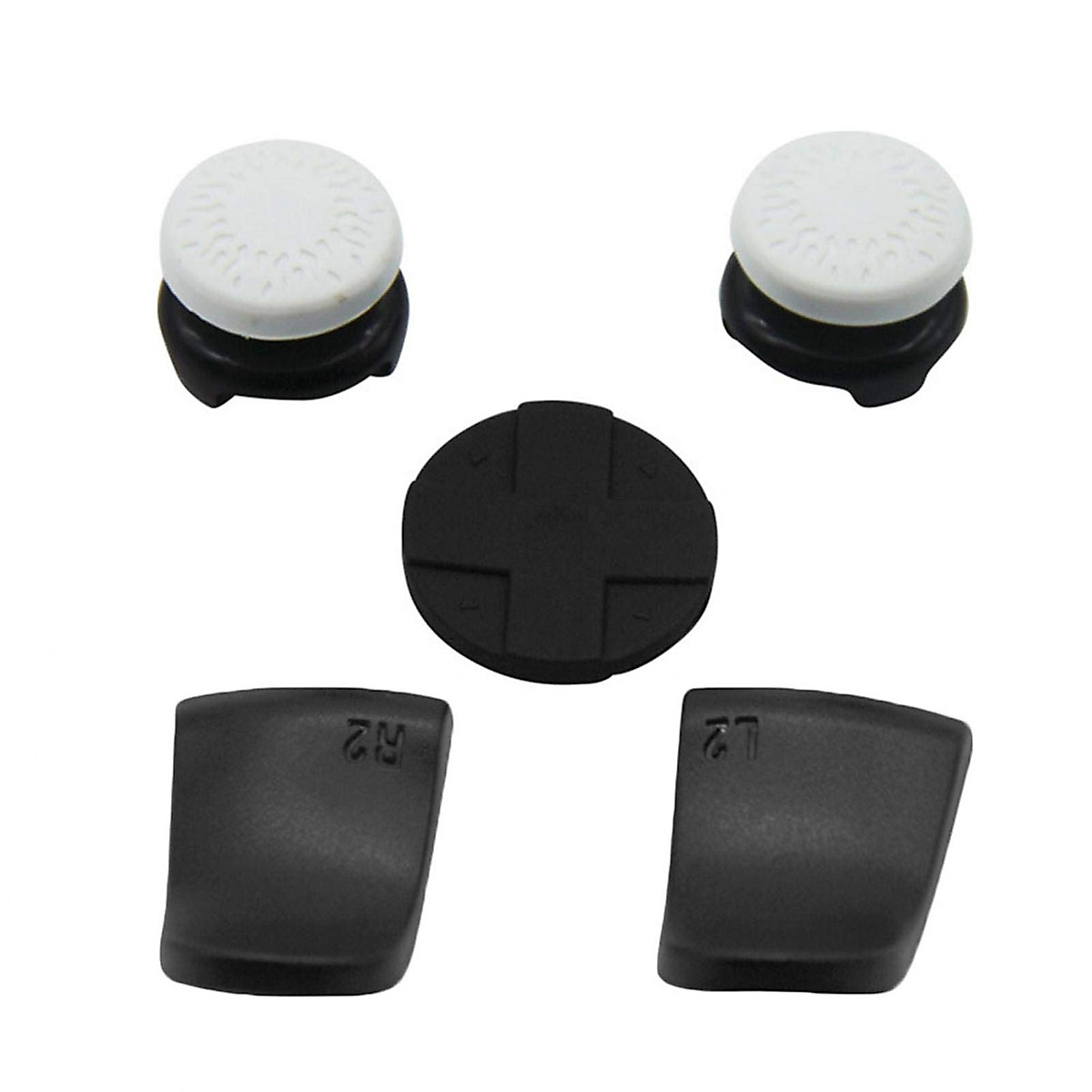 PS5 Gamepad 5 In 1 B-ooster Cap Set/Trigger Extenders With Buttons Joystick Cap/Lengthen The L2 R2 Key, Increase The Height Of The Joystick And C-ross Direction Keys