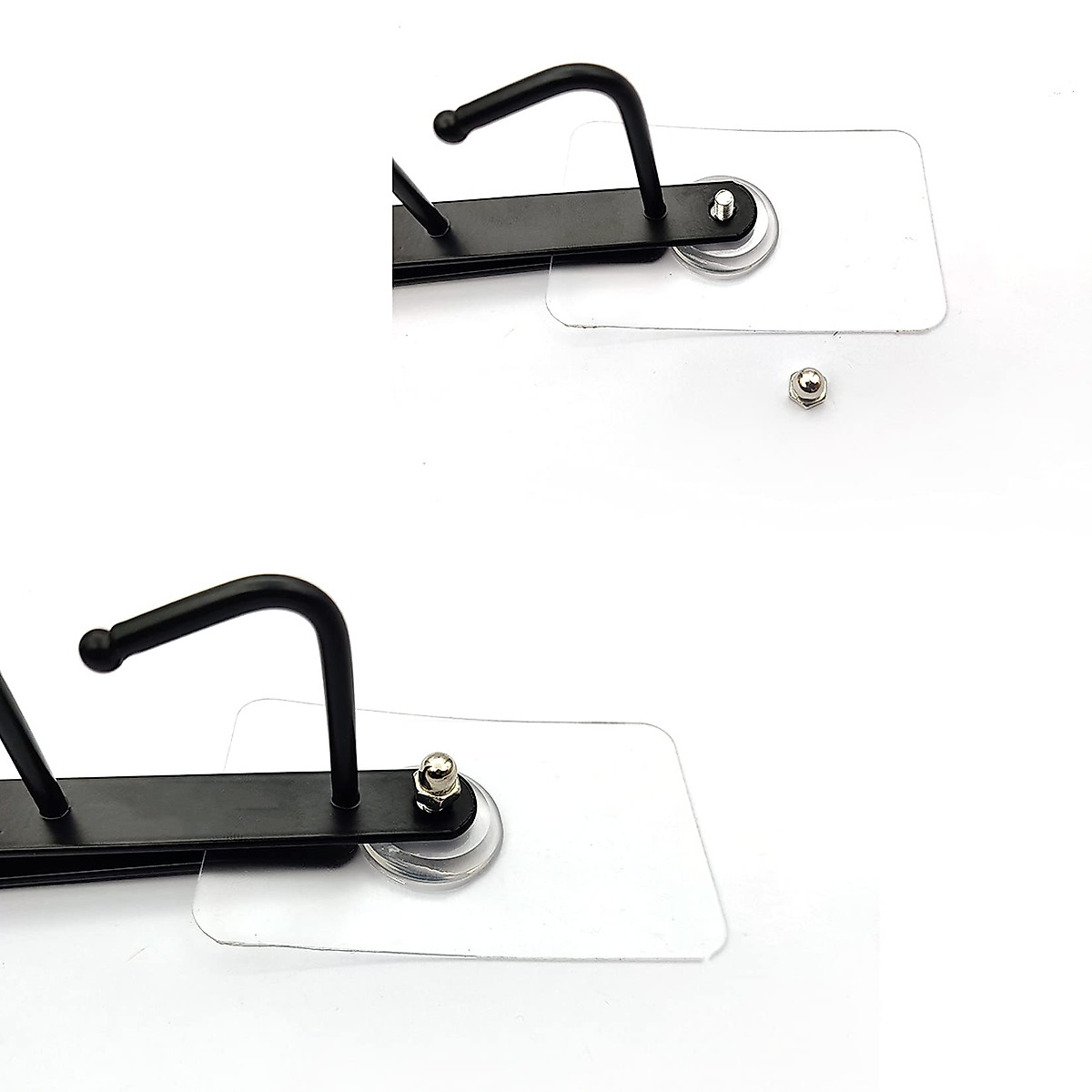 3 Pcs Mug Hooks Under Shelf, Cup Holder Under Cabinet, Coffee Mugs Cups Storage Rack Holder Hanger, Adhesive Drilling Free 6 Hook Coffee Cup Mug Holder Hanger for Kitchen Cabinet Shelf