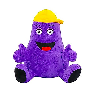 SAJISP Grimace Plush Toy Stuffed Animal Purple M Plushie Doll Toys Gift for Kids Children Grimace Plush 8inch Fans Gift Cute & Soft Stuffed Figure Doll for Kids and Adults