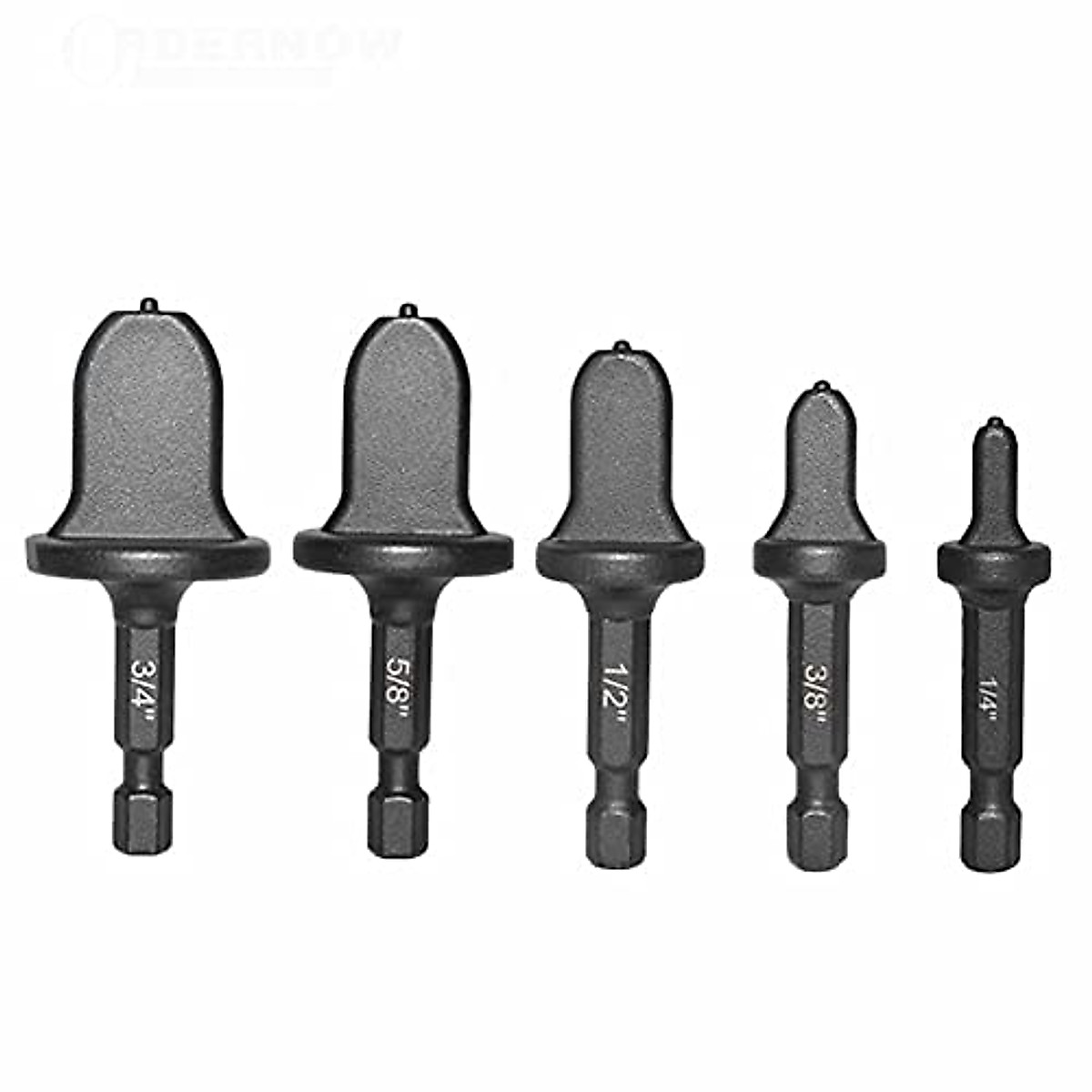 Yakamoz 5pcs Copper Pipe Swaging Tool Copper Tube Expander 1/4" Hex Shank Drill Bit Flaring Set for HVAC Air Conditioner Repairing Swage Tools