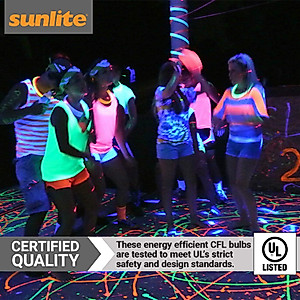 Sunlite 05645-SU CFL Black Light Bulb (BLB), Perfect for Halloween, Spiral Blacklight, 20 Watts, 120 Volts, Medium Base (E26), 463nm, UL Listed, 3 Count (Pack of 1)