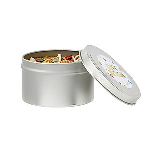 Happy Birthday Candle by New Moon Beginnings - Intention & Manifestation - Birthday Wish Candle - Crystal & Herb Candles - Aromatherapy Candles - Soy Candle, 8 Ounce Round Tin