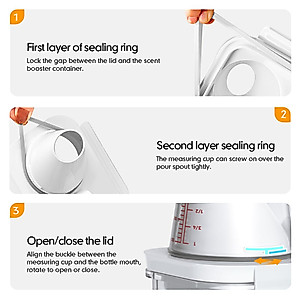 Moryimi Laundry Scent Booster Container for Organization & Storage, 2 Pack 61oz Scent Booster Beads & Powder Dispenser