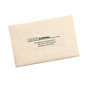 Avery Printable Address Labels with Sure Feed, 1-1/3" x 4", Matte Clear, 700 Blank Mailing Labels (05662)