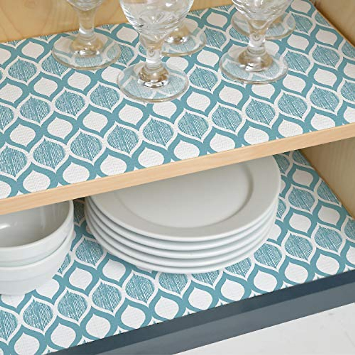 Con-Tact Brand - 09F-C9A3U3-12 Creative Covering Self-Adhesive Vinyl Drawer and Shelf Liner, 18" x 9', Savoy Blue