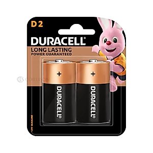 Duracell Alkaline D Batteries 2 Count