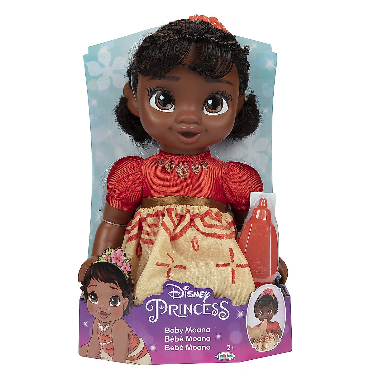 Disney Princess Moana Baby Doll with Baby Bottle & Hair Pin