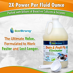 Fruit Fly Drain Treatment | Drain Fly Eliminator | All-Natural, Eliminates Gnats, Sewer Flies and More - Works in All Drains - 1 Gallon