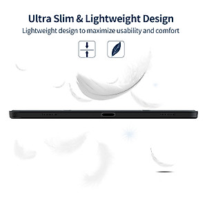 ProtUTab Case for Samsung Tab S9 11 Inch 2023 with S Pen Holder, Auto Wake/Sleep Trifold Stand Case for Samsung Galaxy Tab S9, Slim Multi-Angle Viewing Protective Case, Grey