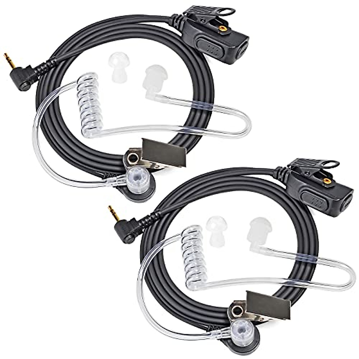 HYS Walkie Talkie Earpiece with Mic/PTT, Acoustic Tube Headset, Surveillance Radio Earpiece for Law Enforcement, for Motorola 2.5mm T200TP T260 T100TP T402 T460 T465 T600 T605 T800 Talkabout Radio