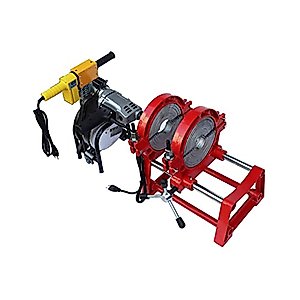 LGXEnzhuo Manually Operated HDPE Butt Fusion Welding Machine 2 Clamps Pipe Fusion Welder Manual PE PP PB PVDF Pipe Hot Melt Machine 110V 63-200mm with Digital display Heater