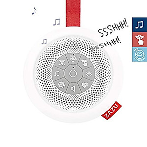 Zazu Suzy The Baby Shusher - Toddler Sleep Aid & Baby Soother | 7 Soothing Melodies Including Heartbeat and White Noise | On-The-Go Sound Machine with Cry Sensor | Variable Volume | Auto Off