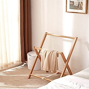 n/a Solid Wood Floor Clothes Rack Clothes Storage Rack Multifunctional Household Indoor Bedside Folding Hanger