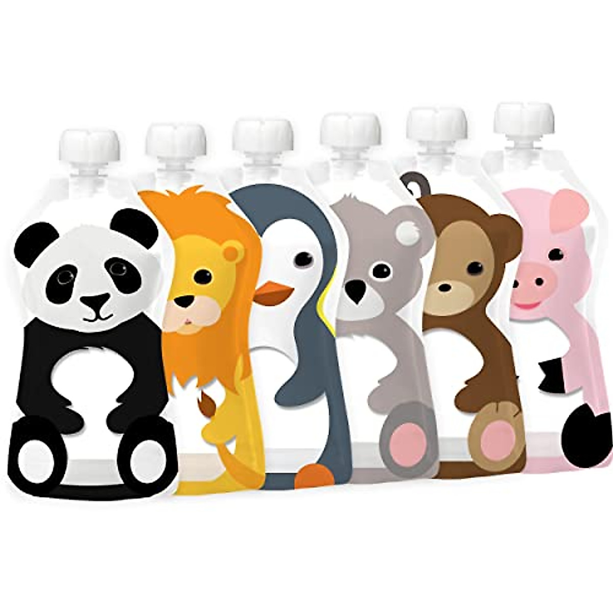 SQUOOSHI Reusable Baby Food Pouches - 5 oz - 6 Large Pouches - Baby Food Storage - Pouches Toddler - Refillable Squeeze Pouch for Kids