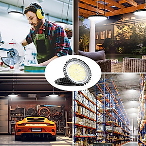 200W UFO LED High Bay Light, High Bay LED Lights 30,000LM(800W MH/HPS Eqv.) 110V~277V UL Certified Plug with Safety and high Brightness, Suitable for Commercial