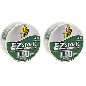 Duck 299002 Brand EZ Start Packaging Tape Clear, 60 Yards/Roll (Single) (Pack of 2)