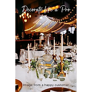 Enchanted Spaces Set of 10 Daily Timer Flameless LED Ivory 10" Taper Candles with Realistic Black Wick, Daily Timer Remote Control and 20 AA Batteries, Candle Holders NOT Included