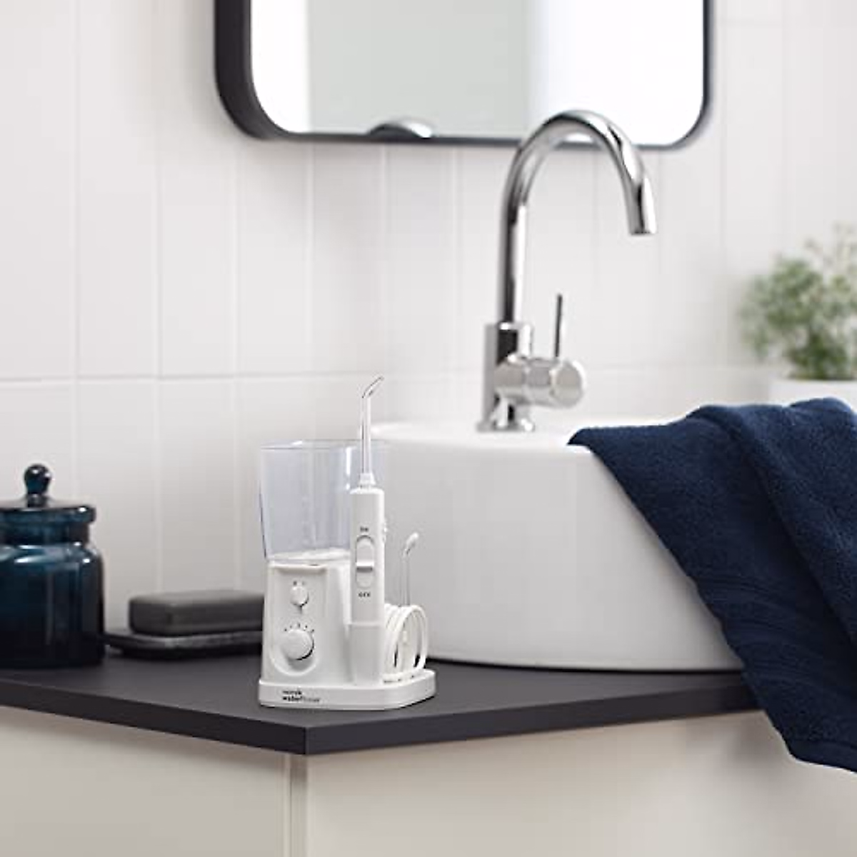 Waterpik Water Flosser For Teeth, Portable Electric Compact For Travel and Home - Nano Plus, WP-320, White