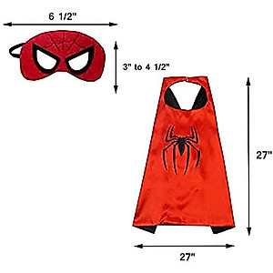 Superhero Themed Birthday Party Supplies Kid's Cosplay Game Costume Avenger Capes & Mask Happy Birthday Banner Balloons Decorations Perfect for Boys and Girls Birthday Party,Super Hero Party Favors