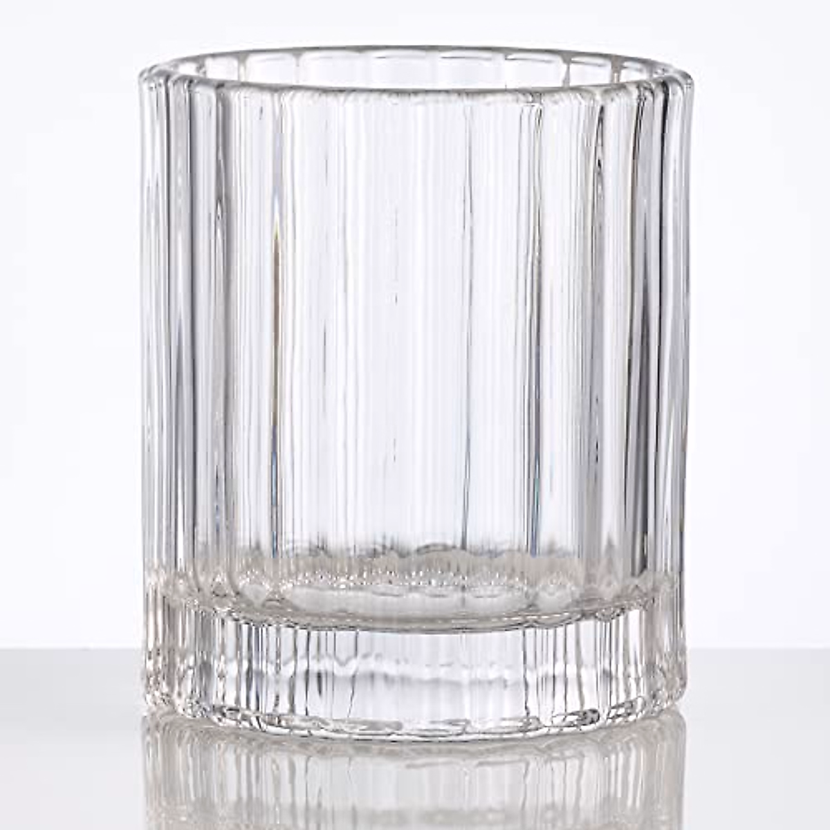 Burns Glass Euro-Crystal Style Faceted DOF 11.5 oz (Set of 2)