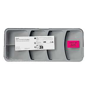 Lifewit Silverware Drawer Organizer, Expandable Utensil Tray for Kitchen, Adjustable Flatware and Cutlery Holder, Compact Plastic Storage Organization for Spoons Forks Knives, Gray