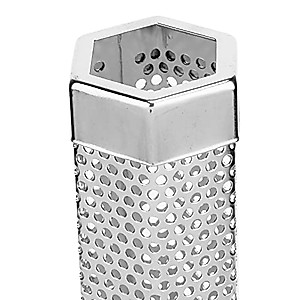 VTOSEN 12 Inch Stainless Steel Smoker Tube for Pellet Grills - Rhombus Shape Smoke Tube for BBQ, Smoked Box, Fruit Wood - Outdoor Grills