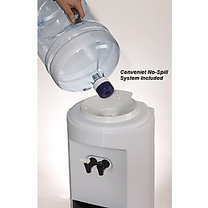 Fahrenheit Free-Standing Hot and Cold Water Cooler Finish: White with Silver Metallic