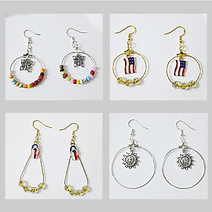 XKCWXY 483Pcs Earring Making Kit with Beading Hoop Earring Finding Component Accessories,Earring Hooks,Jump Rings,Earring Backs for Jewelry Making DIY Craft