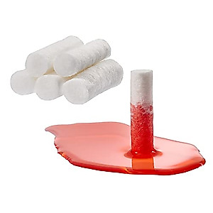 Point Cotton Nosebleed Plugs - Extra Absorbent Blood Clotting Cotton Rolls for The Nose (50 Count)