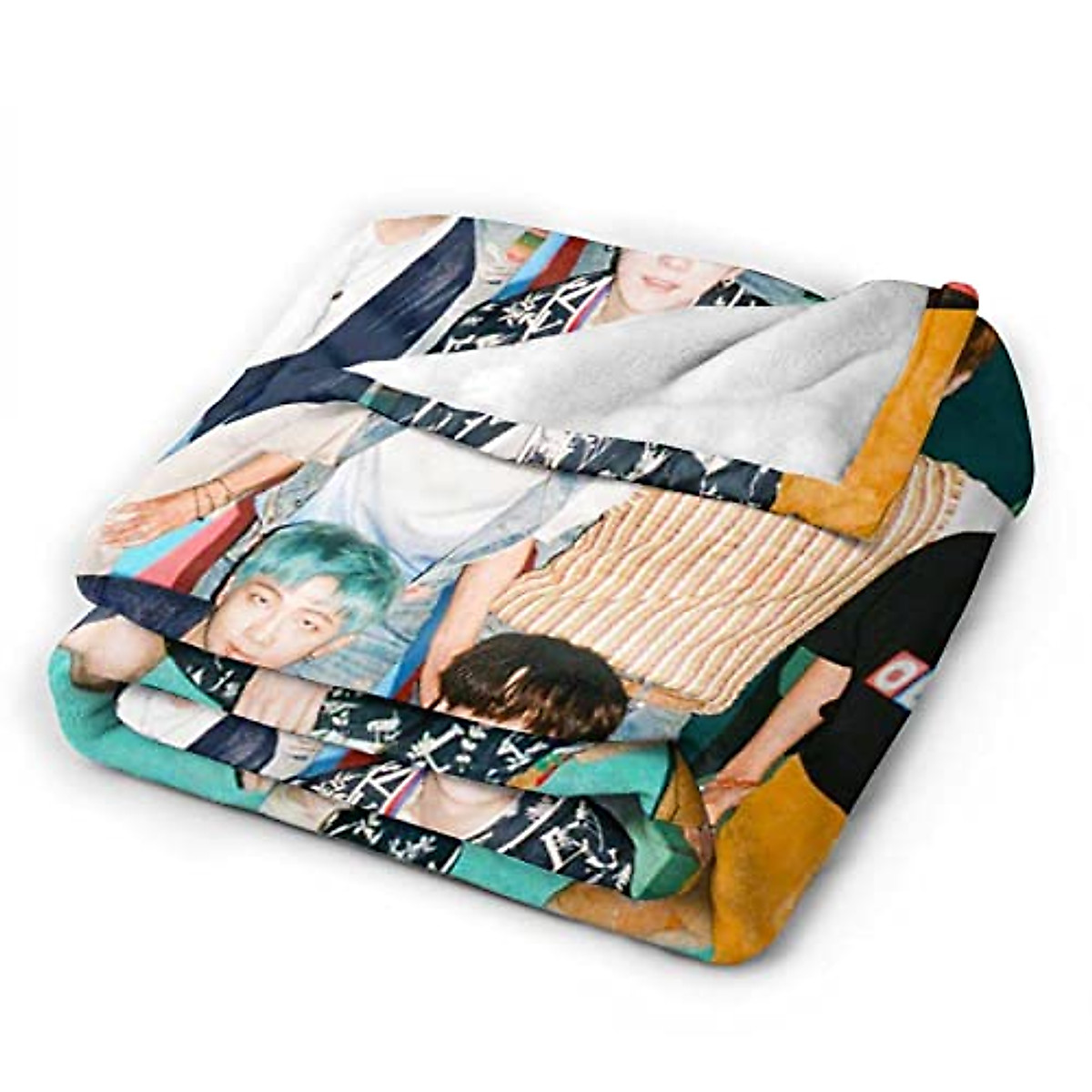 Plush Throw Flannel Blanket Home Furnishing Blanket Sofa Blanket Ultra Bedding Throws for Traveling Camping Gift 60'' x 50'' -4