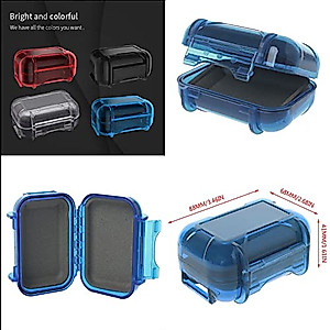 FEDAI Earphone Case, ABS Resin Hard Storage Box Multifunction Protective Case for Earphone, Earbud, in-Ear Monitor Eartip(Black)