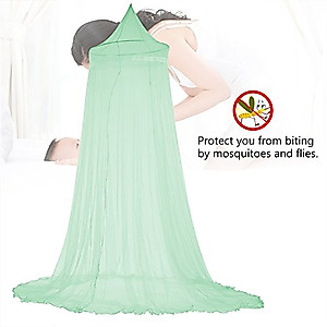 Bed Mosquito Net, Dome Elegant Lace Ceiling Princess Bed Mosquito Netting Girls Room Bedding Hanging Mosquito Net