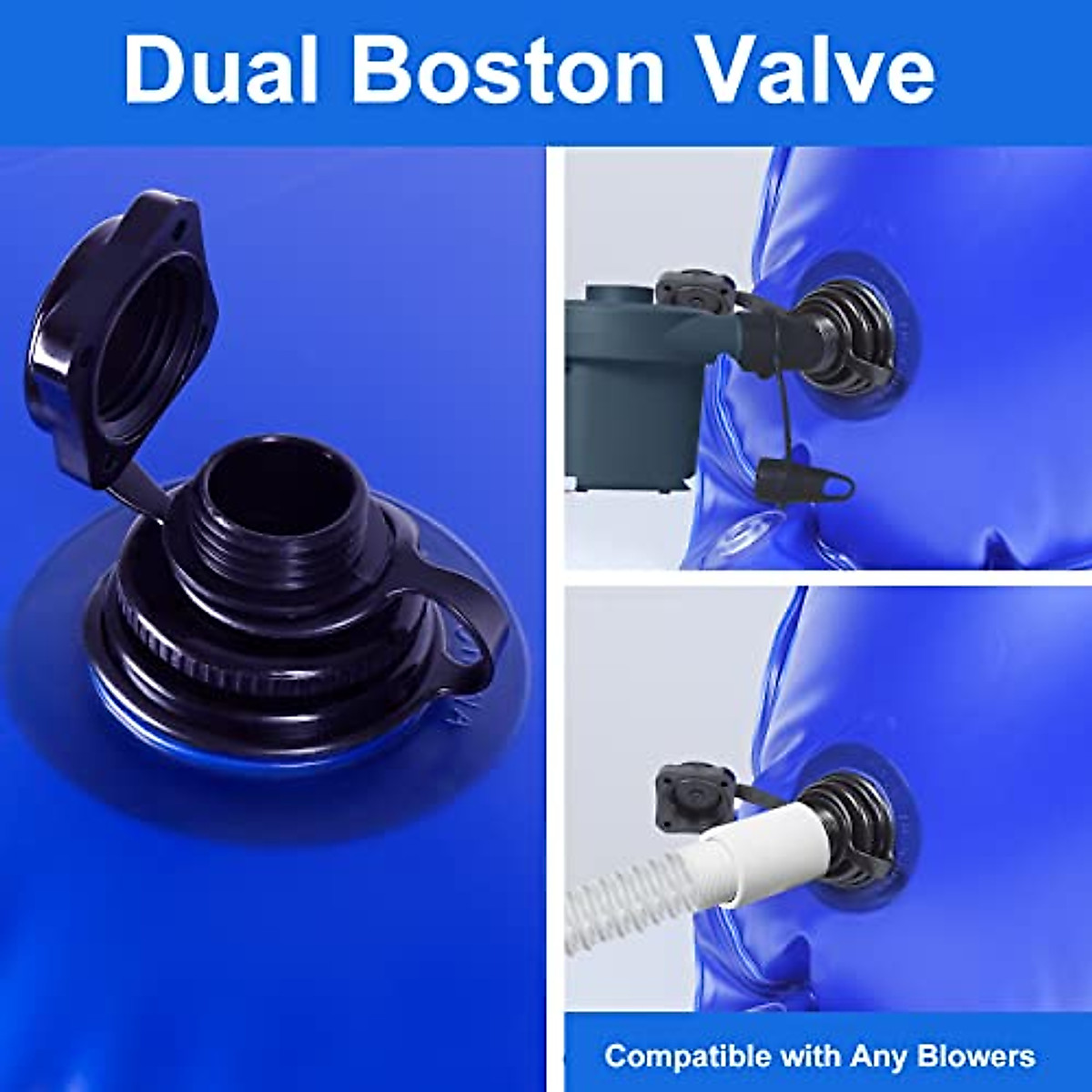 LanAqua 4 x 4 Ft Pool Pillows for Above Ground Pools,0.4mmThick Winter Pool Pillow for Closing,Super Durable PVC & Strong Cold Resistant Pool Cover Air Pillow,Rope Included (55ft)