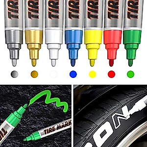 MC Motoparts Permanent Color Tire Pen Marker Lettering Paint Drawing Tool Automotive Motorcycle Care 1 piece (Green)