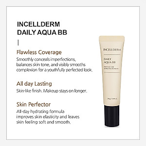 gadi place Incellderm Daily Aqua BB Cream 30g | Blemish Balm | Beauty Balm | Face Makeup for All Skin Types | K-Beauty