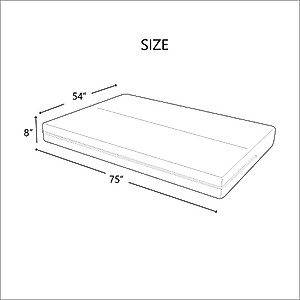 LANE LINEN Futon Covers Full Size, 100% Cotton Futon Slipcovers, Full Size Futon Mattress Cover for Futon Sofa Bed, Foldable Armless Sofa Cover, Zippered Futon Couch Cover - Black