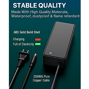 42V/36V 2A Power Charger Adapter Compatible with Segway Ninebot by G30LP F40 E45 E25 E22 ES2 ES4, Hiboy S2R, YADEA KS5 Pro KS1 KS3,OKAI Neon/Neon Lite, Bird, Lime for 36V Li-ion Battery UL Listed