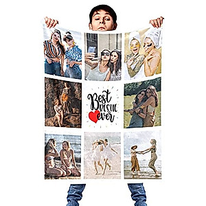 LUHAH Best Bestie Ever Blankets, Custom Blanket Personalized Super Cozy and Comfy Throw Blanket for Sofa, Couch, Bed, 30" x 40"