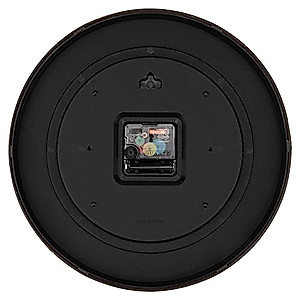 Lumuasky Wood Wall Clock, 12 Inch Silent Non-Ticking Battery Operated Round Clock for Living Room Bedroom Kitchen Home Office